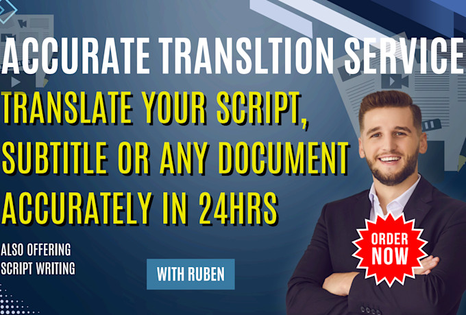 Translate english script to vietnamese, danish, swedish, french or vice versa by Rueben1121 | Fiverr